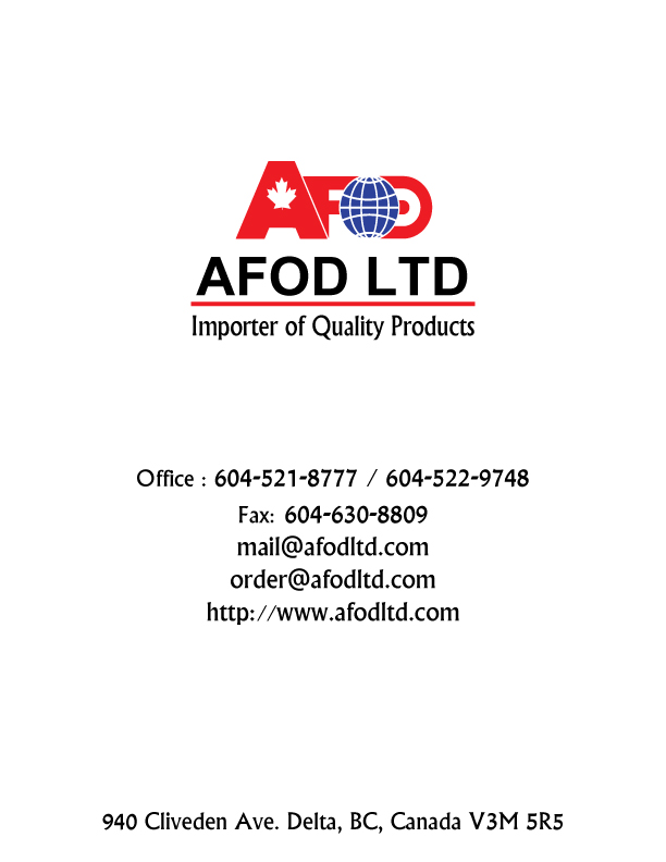 Product Catalog – AFOD LTD